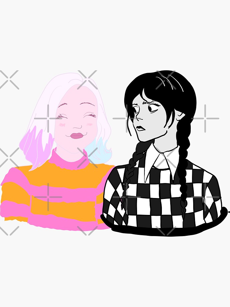 "Wednesday Addams and Enid Sinclair " Sticker for Sale by Robin-m ...
