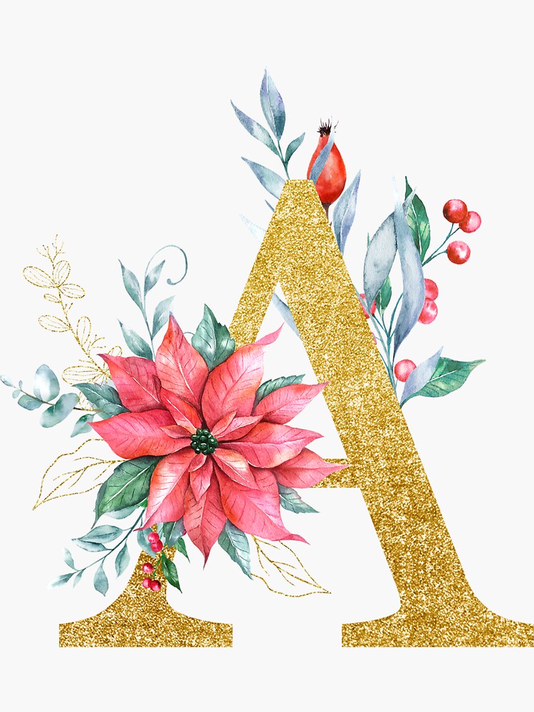 "Christmas Alphabet" Sticker for Sale by MonkeyBizness | Redbubble