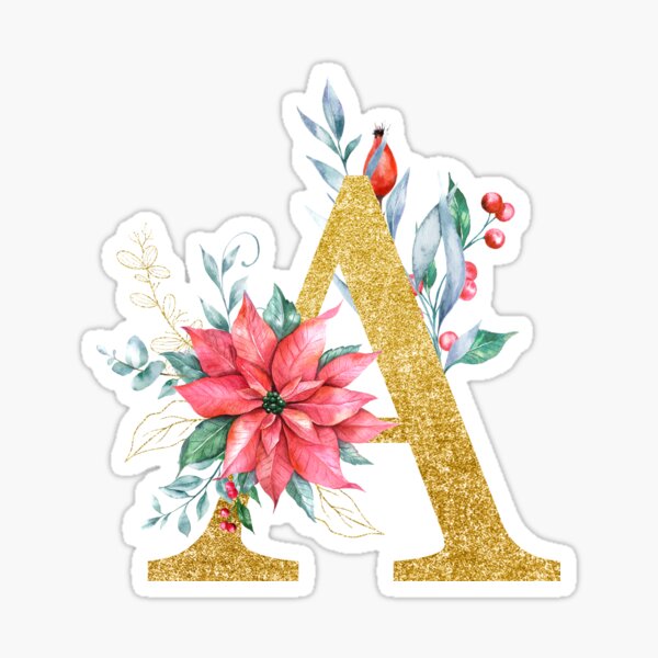 "Christmas Alphabet" Sticker for Sale by MonkeyBizness | Redbubble