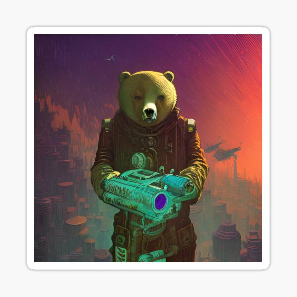 "Grizzly Chimera Mercenary " Sticker for Sale by GamerConceptArt ...