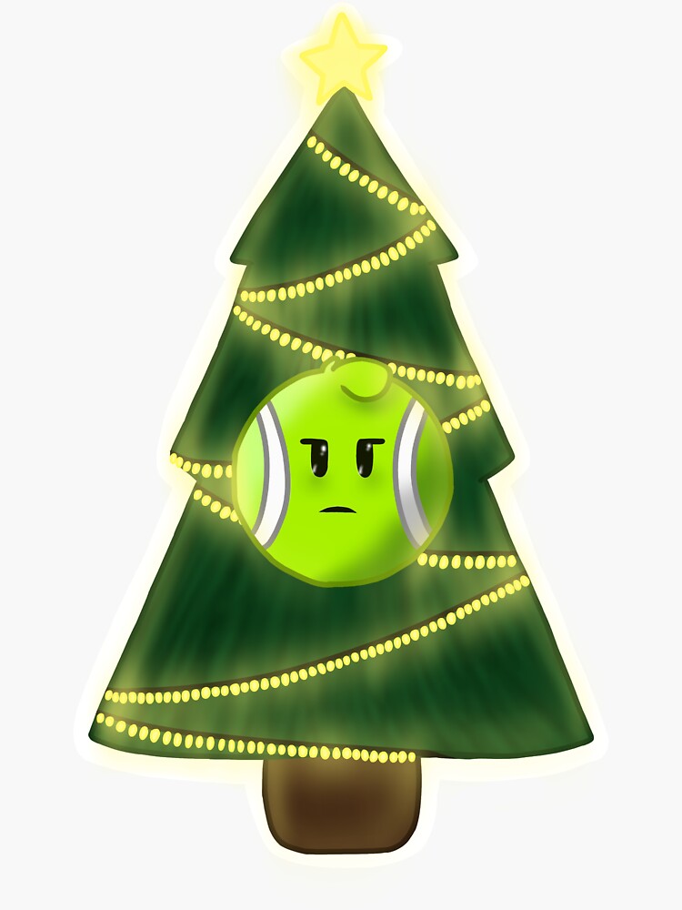 Pegatina «Árbol de Navidad Pelota de Tenis - BFDI» de AnnaDaDum | Redbubble