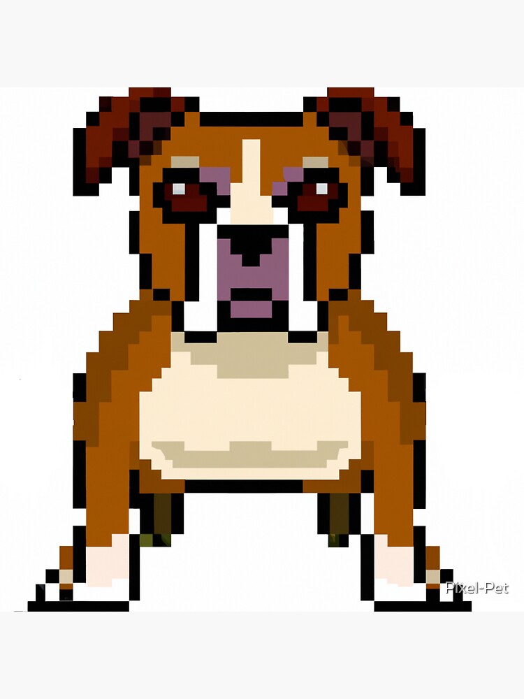 "Pixel Boxer 2" Sticker for Sale by Pixel-Pet | Redbubble