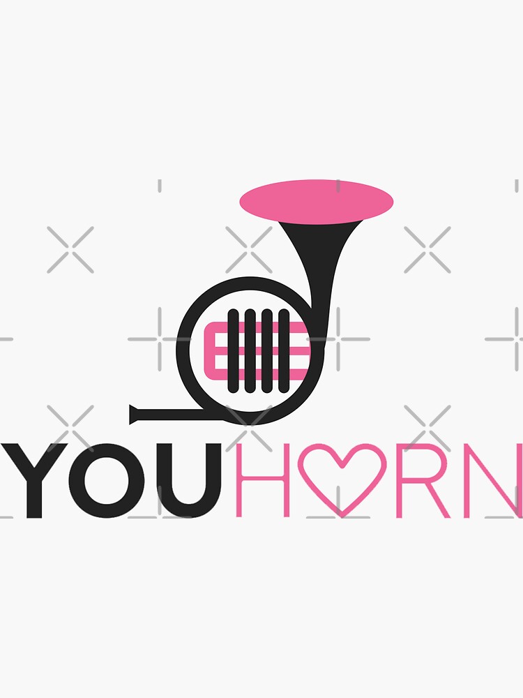 "You Horn" Sticker for Sale by ZaxCraft | Redbubble