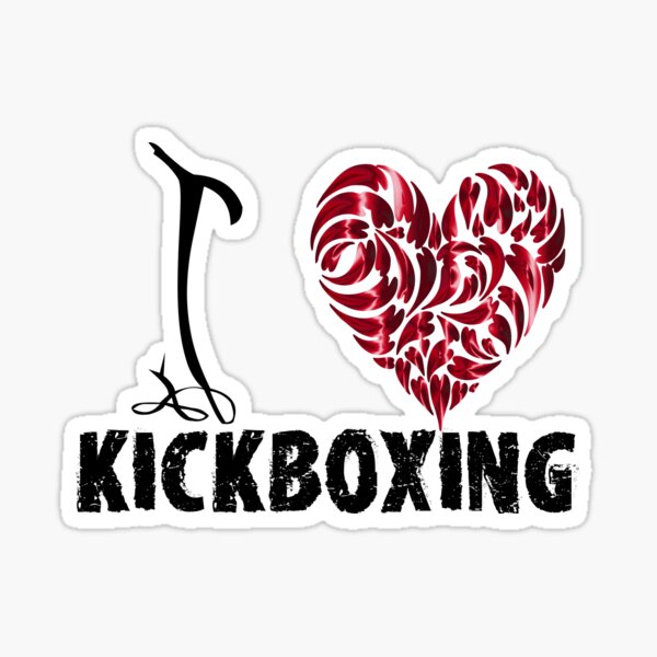 "kickboxing T shirt Design I love Kickboxing" Sticker by ...