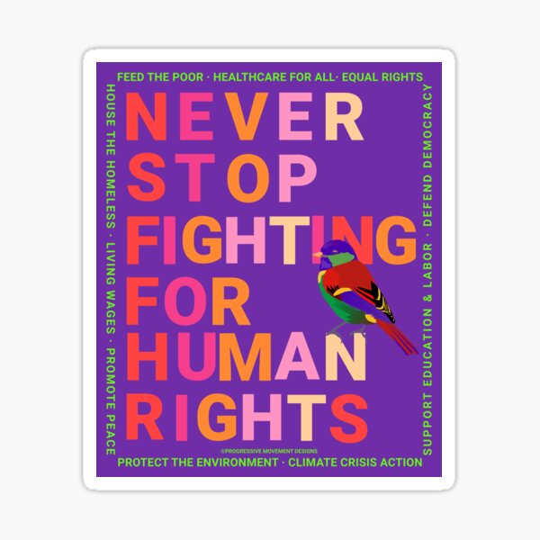 Pmd00146 Progressive Movement Designs Never Stop Fighting For Human