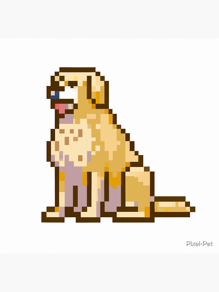 "Pixel Golden Retriever 2" Sticker for Sale by Pixel-Pet | Redbubble