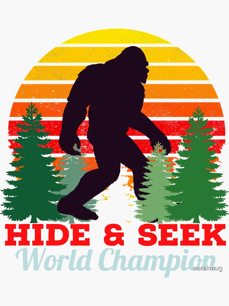 "Hide and Seek World Champion Bigfoot" Sticker for Sale by narekmug ...