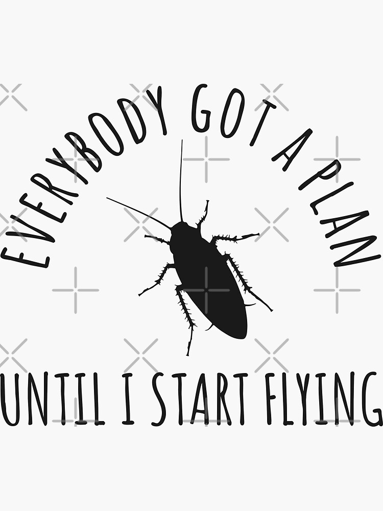 "Everybody Got A Plan Until I Start Flying Cockroach Meme" Sticker for ...