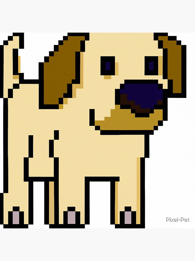 "Pixel Yellow Labrador" Sticker for Sale by Pixel-Pet | Redbubble