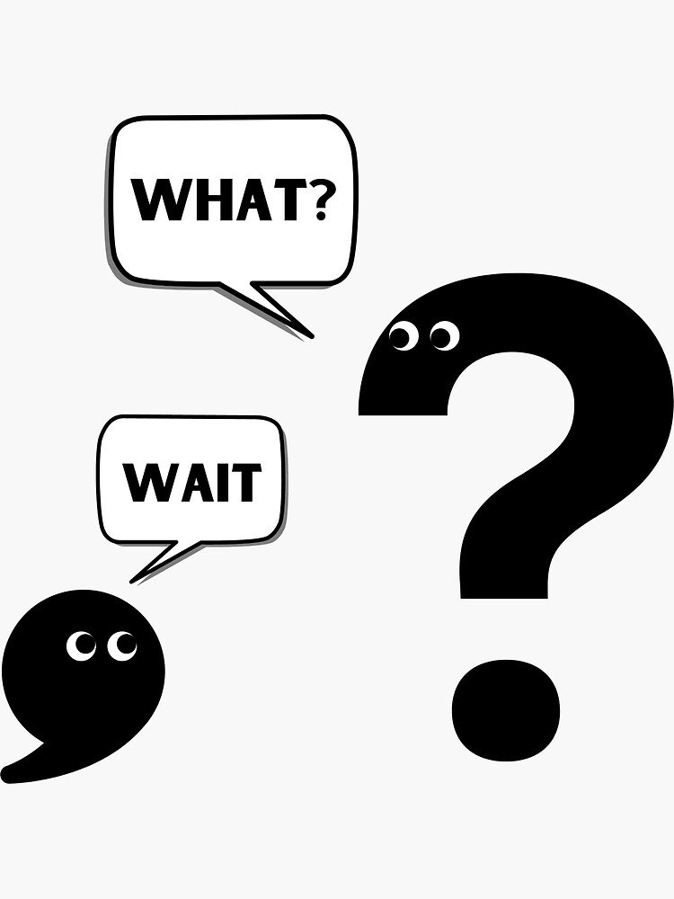 "Punctuation Funny Design" Sticker for Sale by LHMdesigns | Redbubble