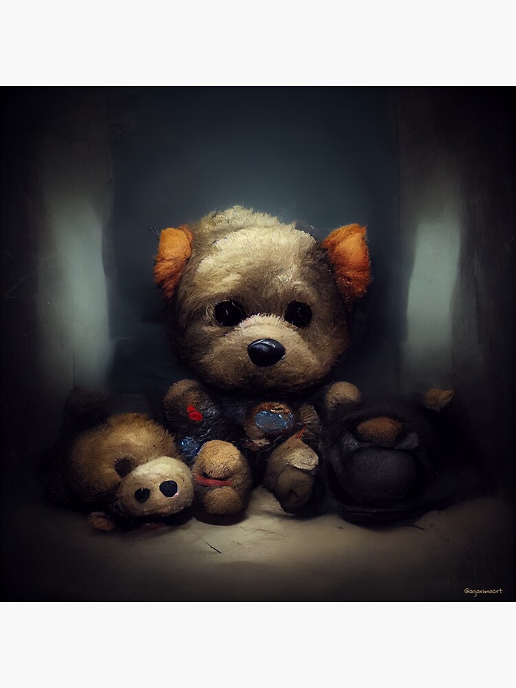 "broken teddy" Sticker for Sale by agarimoart | Redbubble