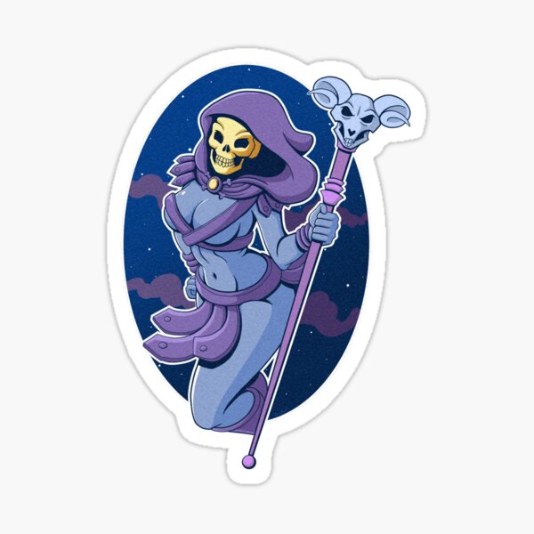 "Skeletra, Skeletor Gender Bend" Sticker for Sale by ChrissyClarkArt ...