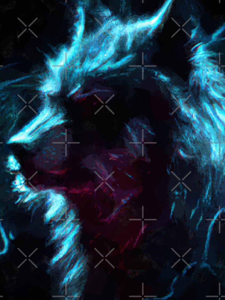 "Blue wolf character portrait " Sticker for Sale by emai-art | Redbubble