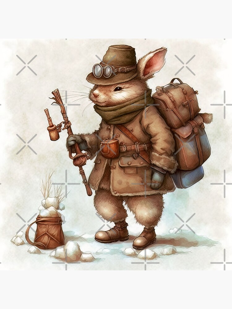 "Anthropomorphic Bunny Rabbit" Poster for Sale by MasartDesigns | Redbubble