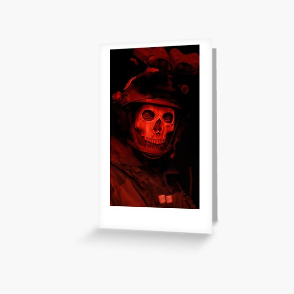 "Simon "ghost" riley Sticker" Greeting Card for Sale by TheDudeFrame ...