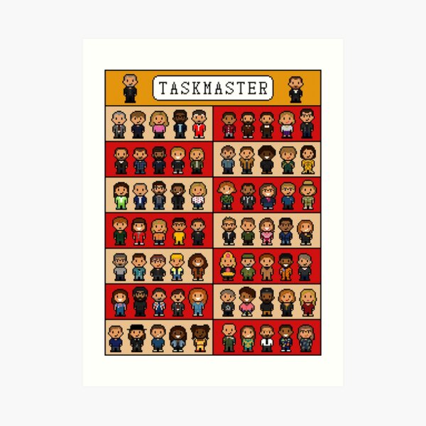 "Pixel Art Taskmaster series 1-14 design New." Art Print for Sale by 8 ...