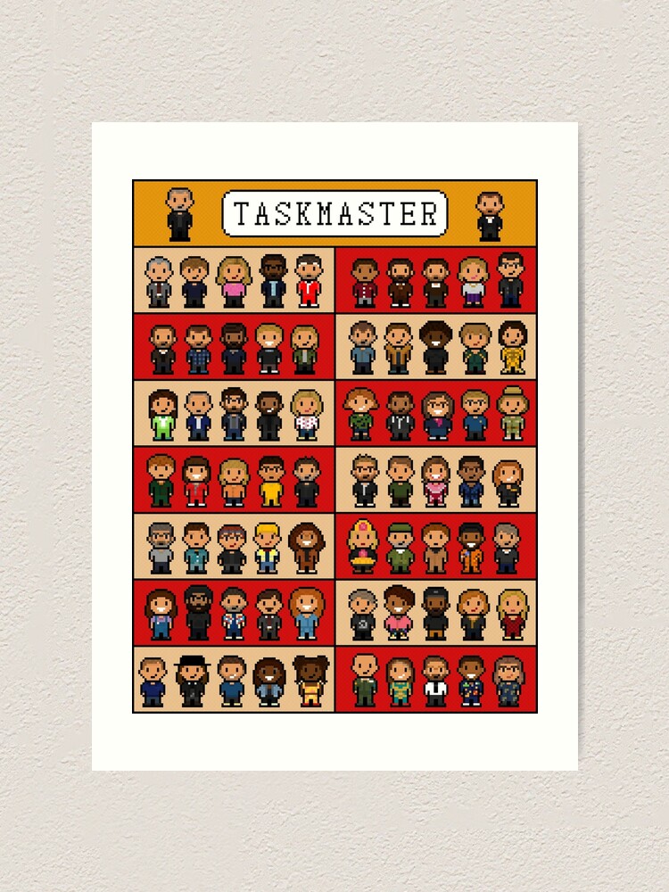 "Pixel Art Taskmaster series 1-14 design New." Art Print for Sale by 8 ...