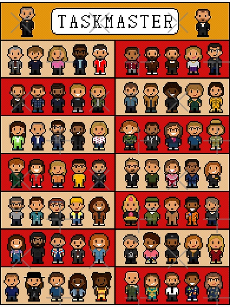 "Pixel Art Taskmaster series 1-14 design New." Poster for Sale by 8 ...