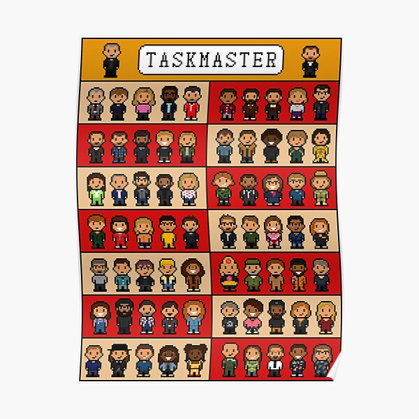 "Pixel Art Taskmaster series 1-14 design New." Poster for Sale by 8 ...
