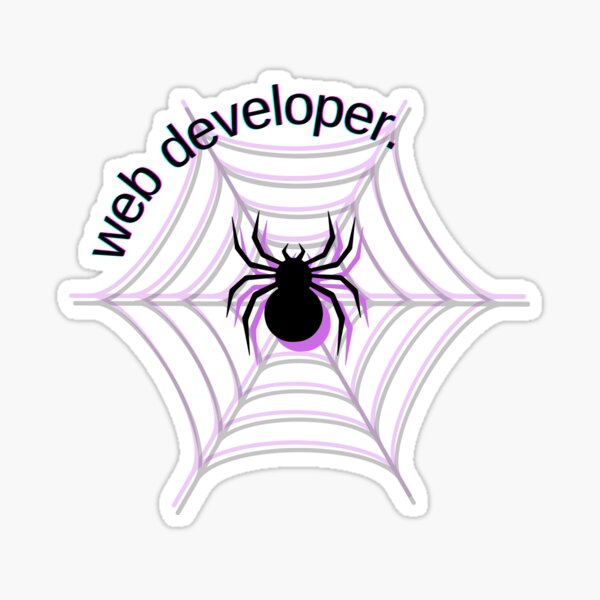 "Web Developer Spider Web Joke" Sticker for Sale by shminoa | Redbubble