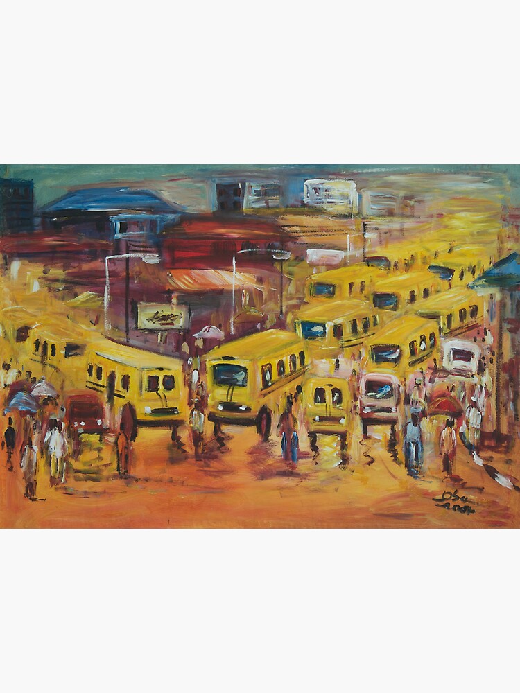 "Lagos Bus Stop scene" Art Print for Sale by africanartdepot | Redbubble