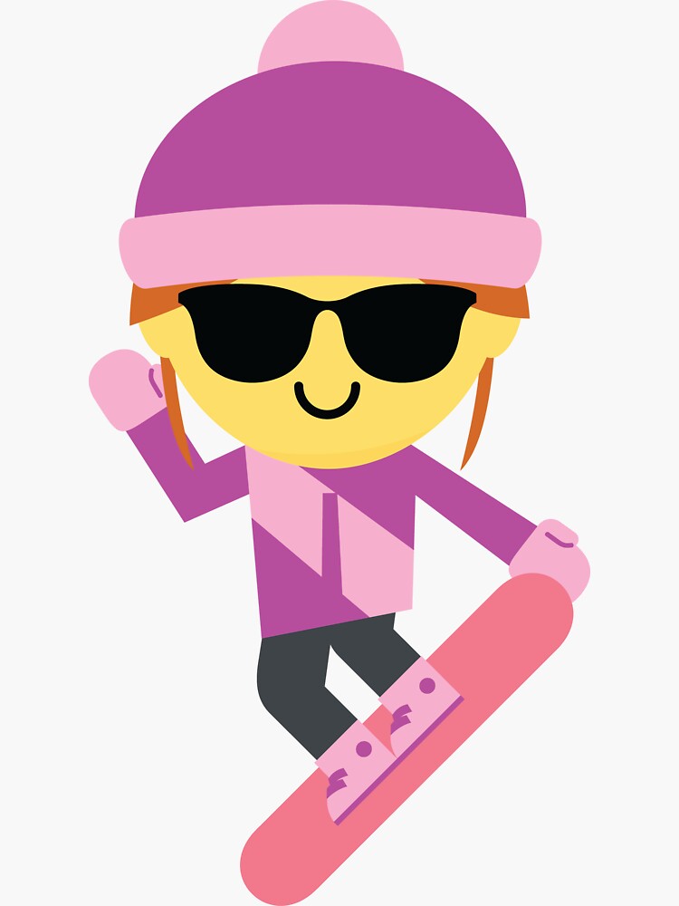 Ski Girl Emoji Sticker For Sale By Hippoemo Redbubble