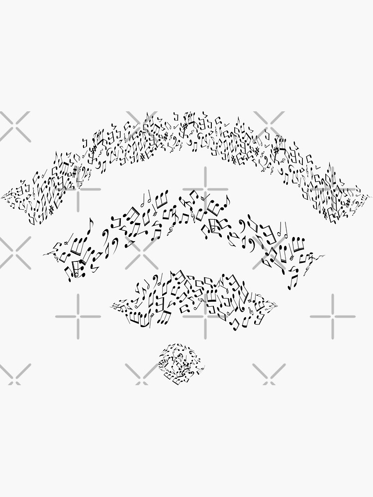 "Music signal icon" Sticker for Sale by Degiab | Redbubble