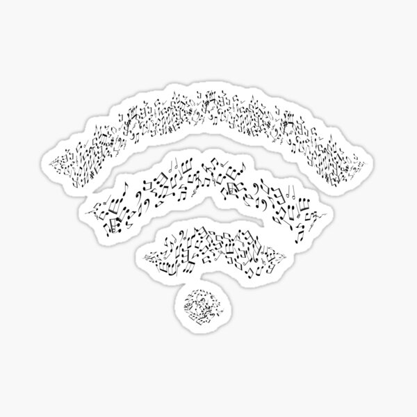 "Music signal icon" Sticker for Sale by Degiab | Redbubble