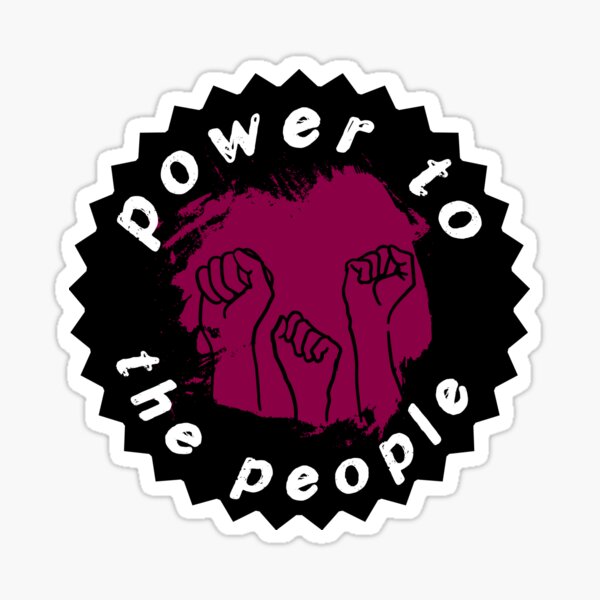 "power to the people stamp" Sticker for Sale by quinnhopp | Redbubble