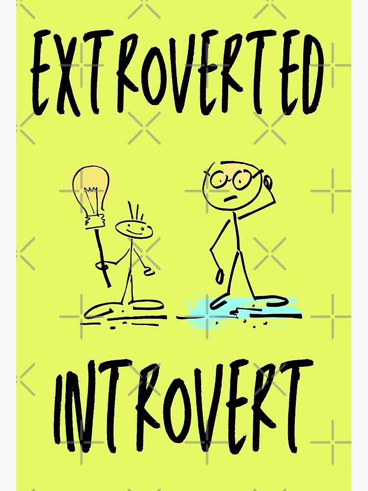 Póster «Extrovertido Introvertido- Entre extrovertido e introvertido ...