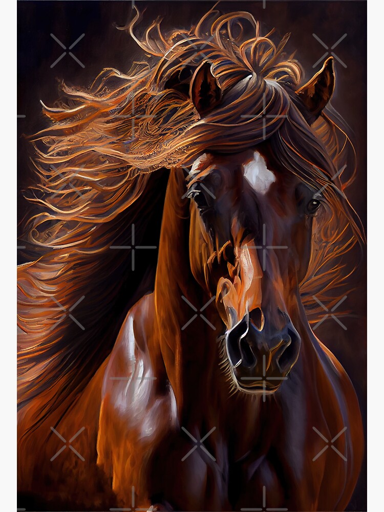 "Morgan Horse - Oil paint" Sticker for Sale by ABArtByAlexST | Redbubble