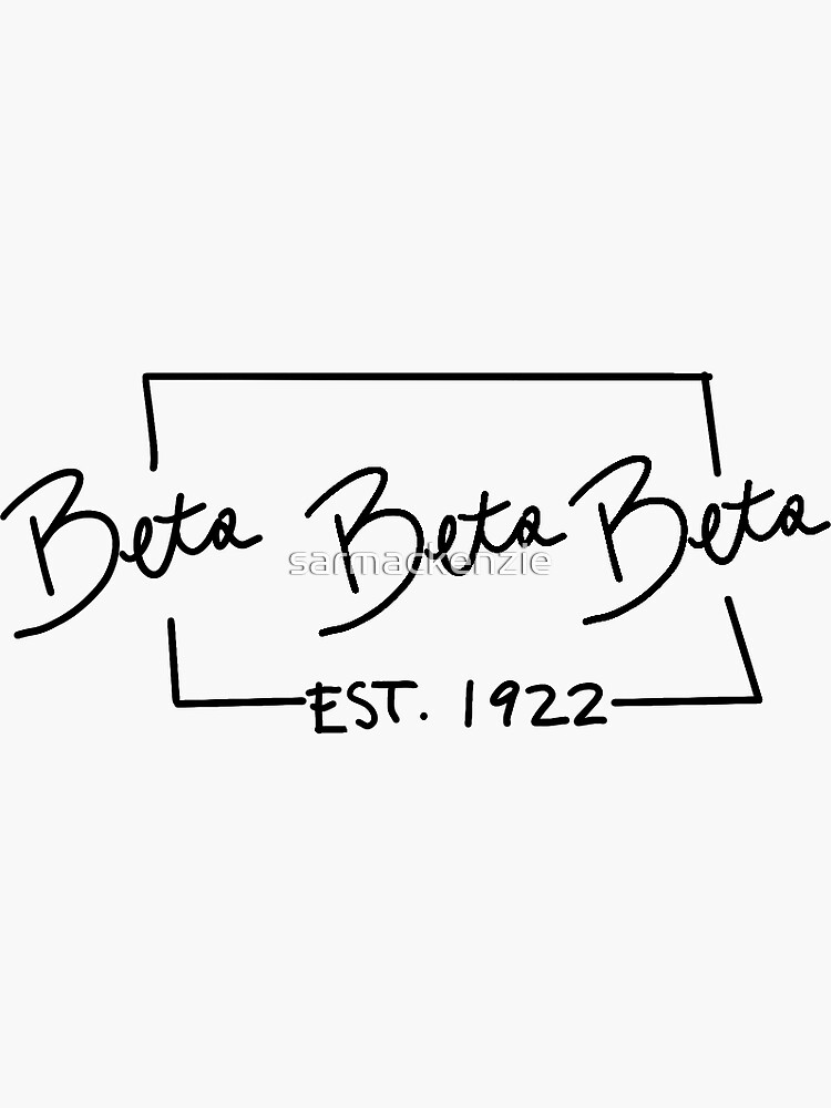 "beta beta beta" Sticker for Sale by sarmackenzie | Redbubble
