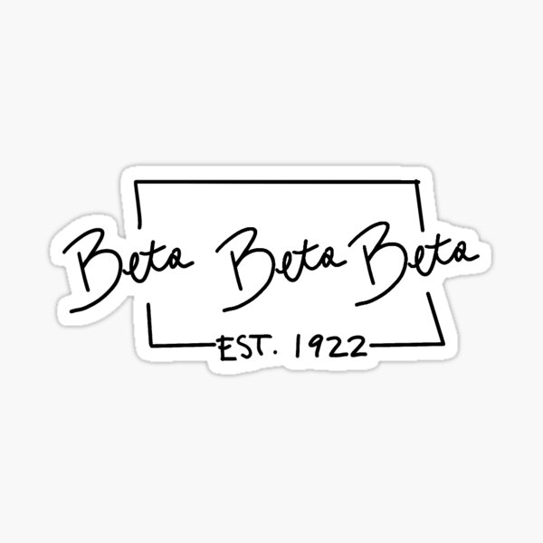 "beta beta beta" Sticker for Sale by sarmackenzie | Redbubble