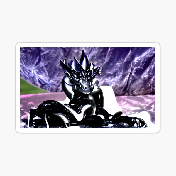 "Liquid Metallic Silver Dragon" Sticker for Sale by TheRealGamonite ...