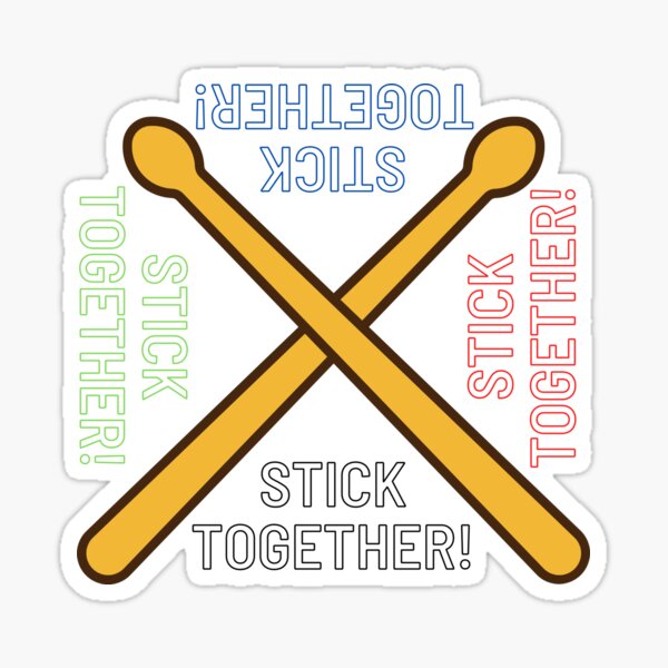"Stick Together!" Sticker for Sale by ZaxCraft | Redbubble