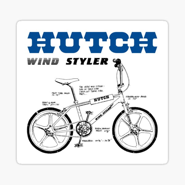 "Hutch Wind Styler BMX" Sticker for Sale by brocklarock | Redbubble