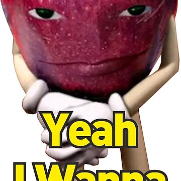 "Ohio rizz apple, i wanna be saved apple meme from TikTok." Sticker for ...