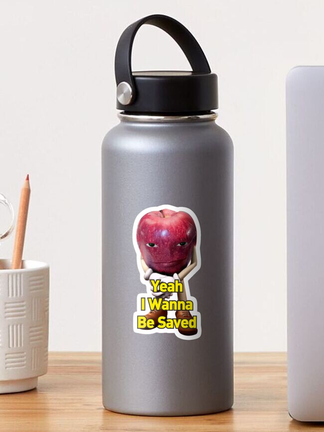 "Ohio rizz apple, i wanna be saved apple meme from TikTok." Sticker for ...