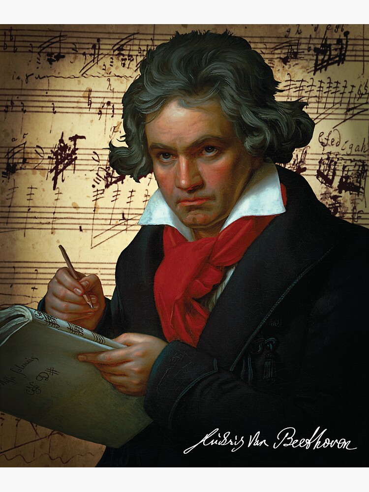 "Ludwig Van Beethoven" Sticker for Sale by Daniel-Hagerman | Redbubble