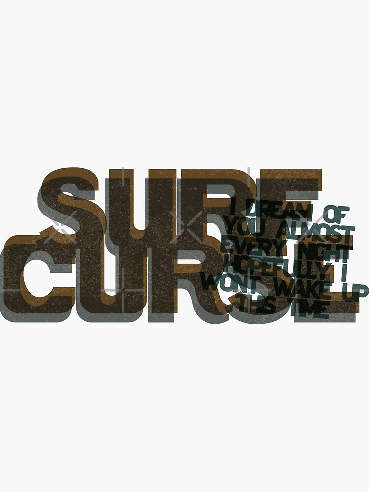 "Surf Curse - Freaks - Linocut Inspired Design" Sticker for Sale by ...