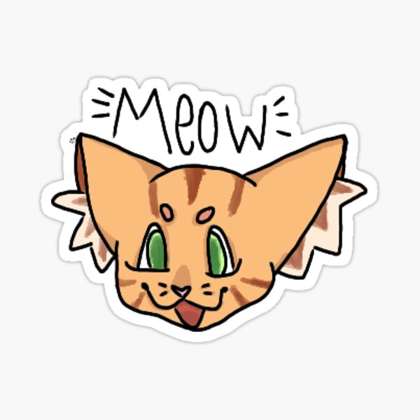 "ginger meow cat" Sticker for Sale by VokkiSparkz | Redbubble
