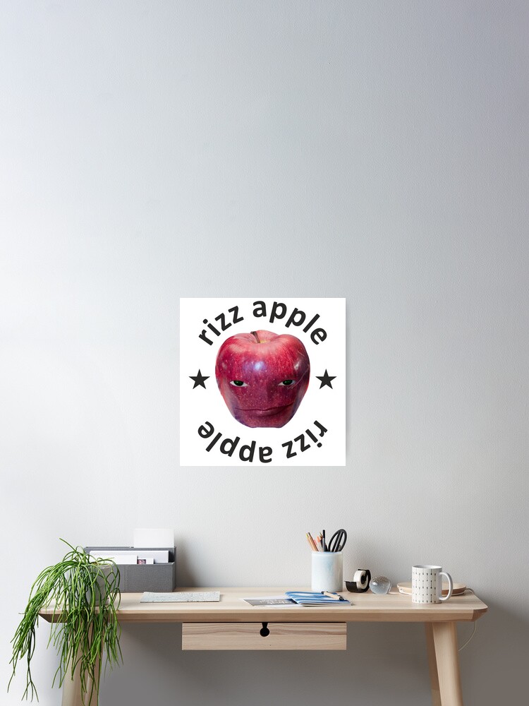 " Ohio rizz apple, apple meme from TikTok v3." Poster for Sale by ...