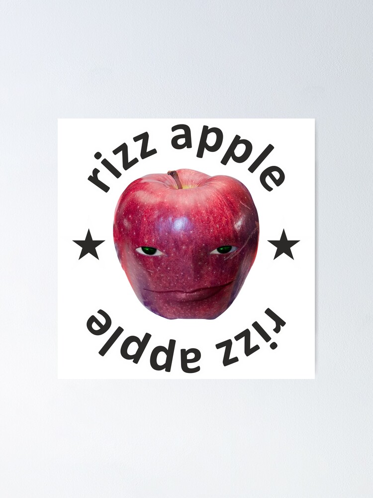 " Ohio rizz apple, apple meme from TikTok v3." Poster for Sale by ...