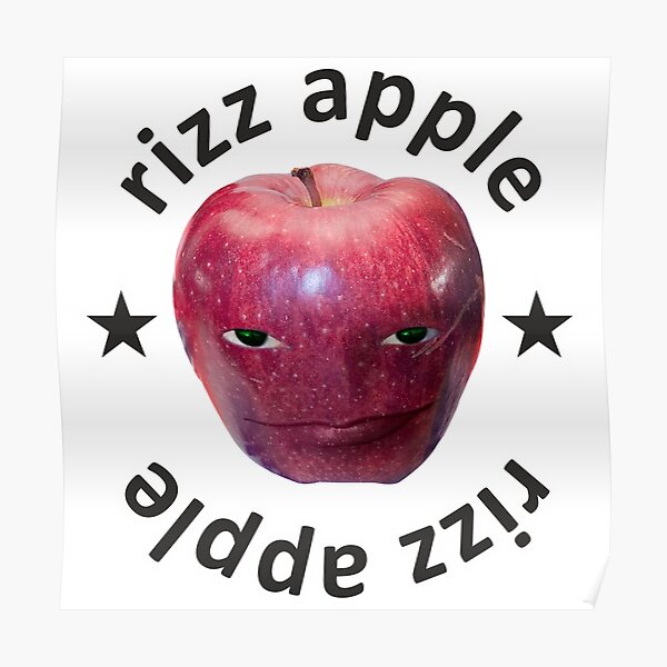 " Ohio rizz apple, apple meme from TikTok v3." Poster for Sale by ...