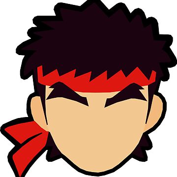 "SSBU Ryu stock icon " Sticker for Sale by SmasherDesigns | Redbubble