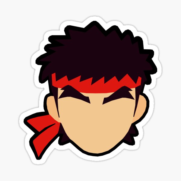 "SSBU Ryu stock icon " Sticker for Sale by SmasherDesigns | Redbubble