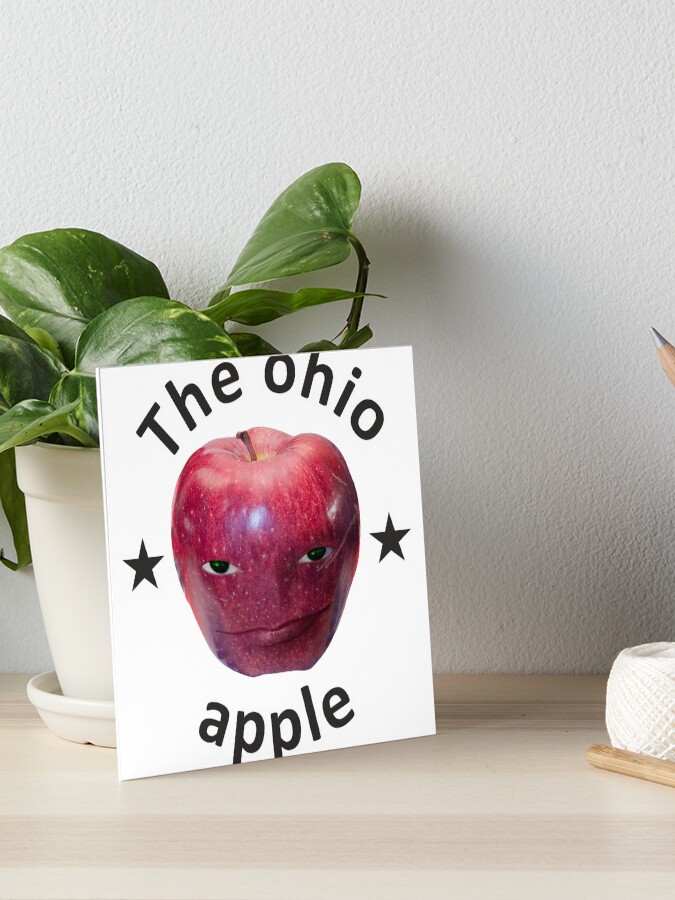 "Ohio rizz apple, apple meme from TikTok v2." Art Board Print for Sale ...