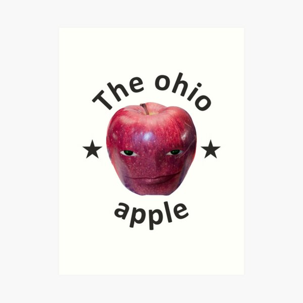 "Ohio rizz apple, apple meme from TikTok v2." Art Print for Sale by ...