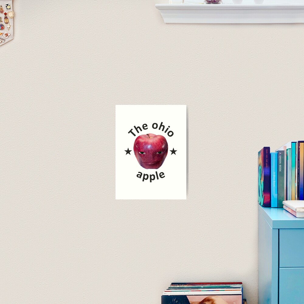 "Ohio rizz apple, apple meme from TikTok v2." Art Print for Sale by ...
