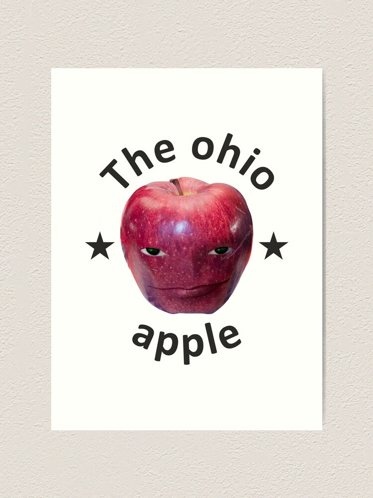 "Ohio rizz apple, apple meme from TikTok v2." Art Print for Sale by ...